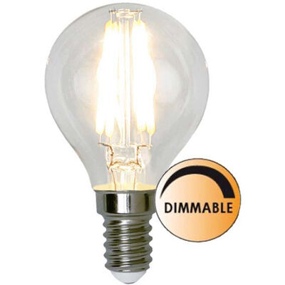 Globen lighting Ljuskälla LED 351-23 Filament Klot Klar 5W Dimbar E14 ...