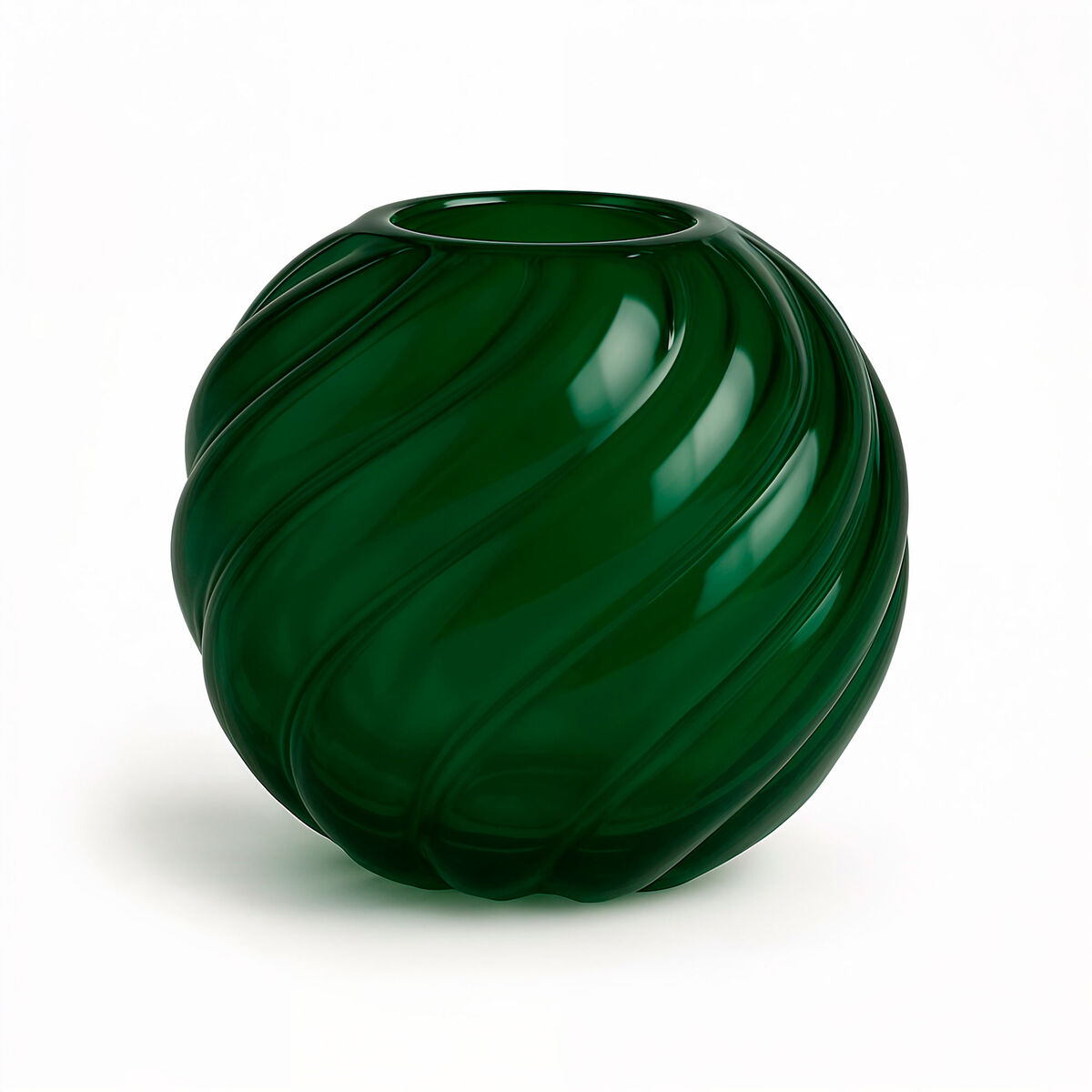 Cooee design Twist Ball Vase 20 cm, forest green | KitchenOne