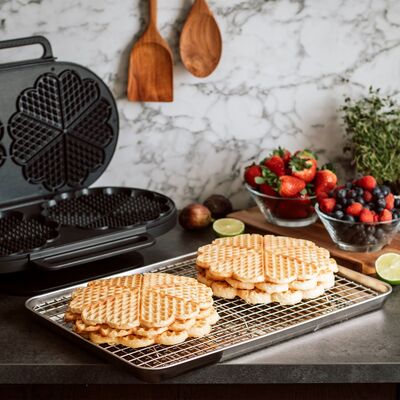 Mareld Stekebrett med rist 44 x 31 cm, rustfritt stål | Bakeren og Kokken